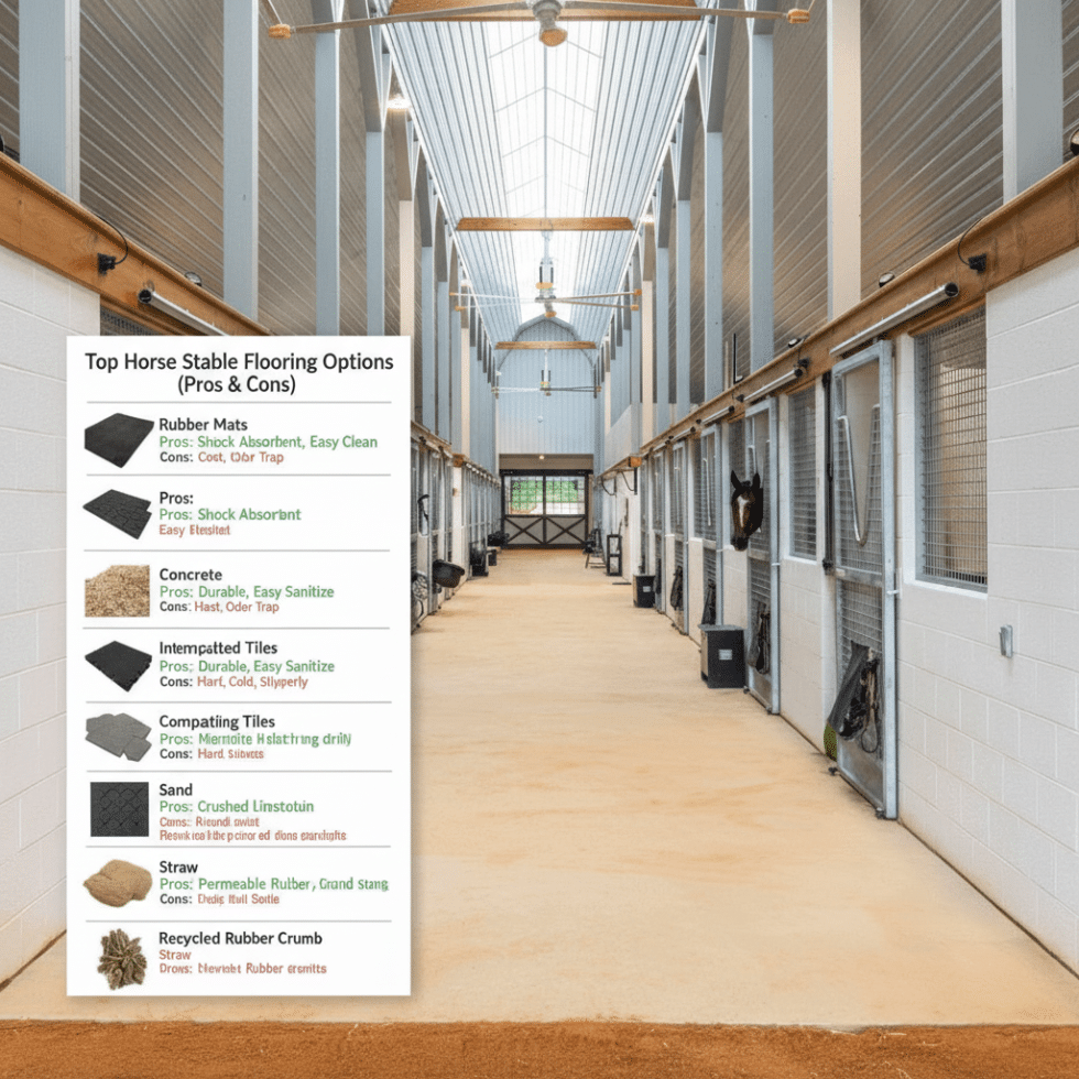Top 10 Horse Stable Flooring Options (Pros & Cons)