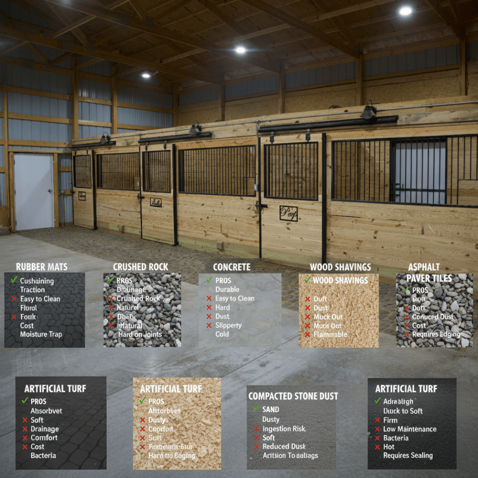 Top 10 Horse Stable Flooring Options (Pros & Cons)