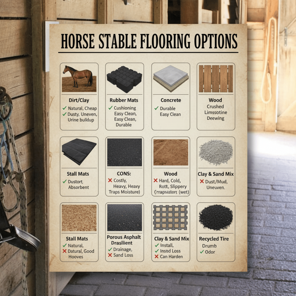 Top 10 Horse Stable Flooring Options (Pros & Cons)
