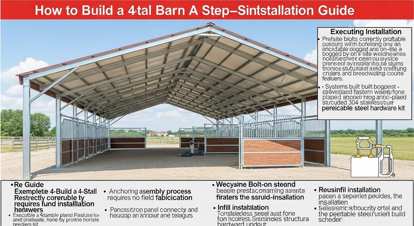 How to Build a 4-Stall Barn: A Step-by-Step Installation Guide