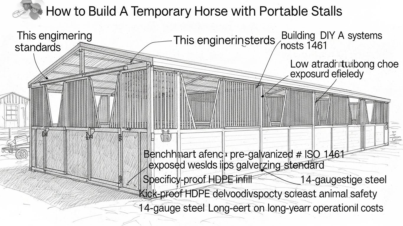 Comment construire une écurie temporaire avec des stalles portables