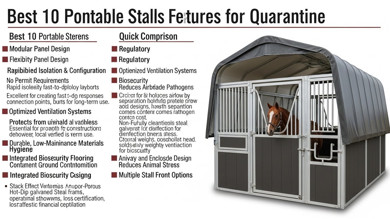 The Best 10 Portable Stalls Features for Quarantine Safety - DB Stable