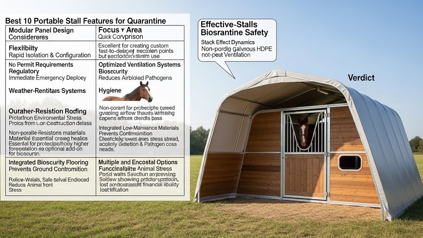 The Best 10 Portable Stalls Features for Quarantine Safety - DB Stable
