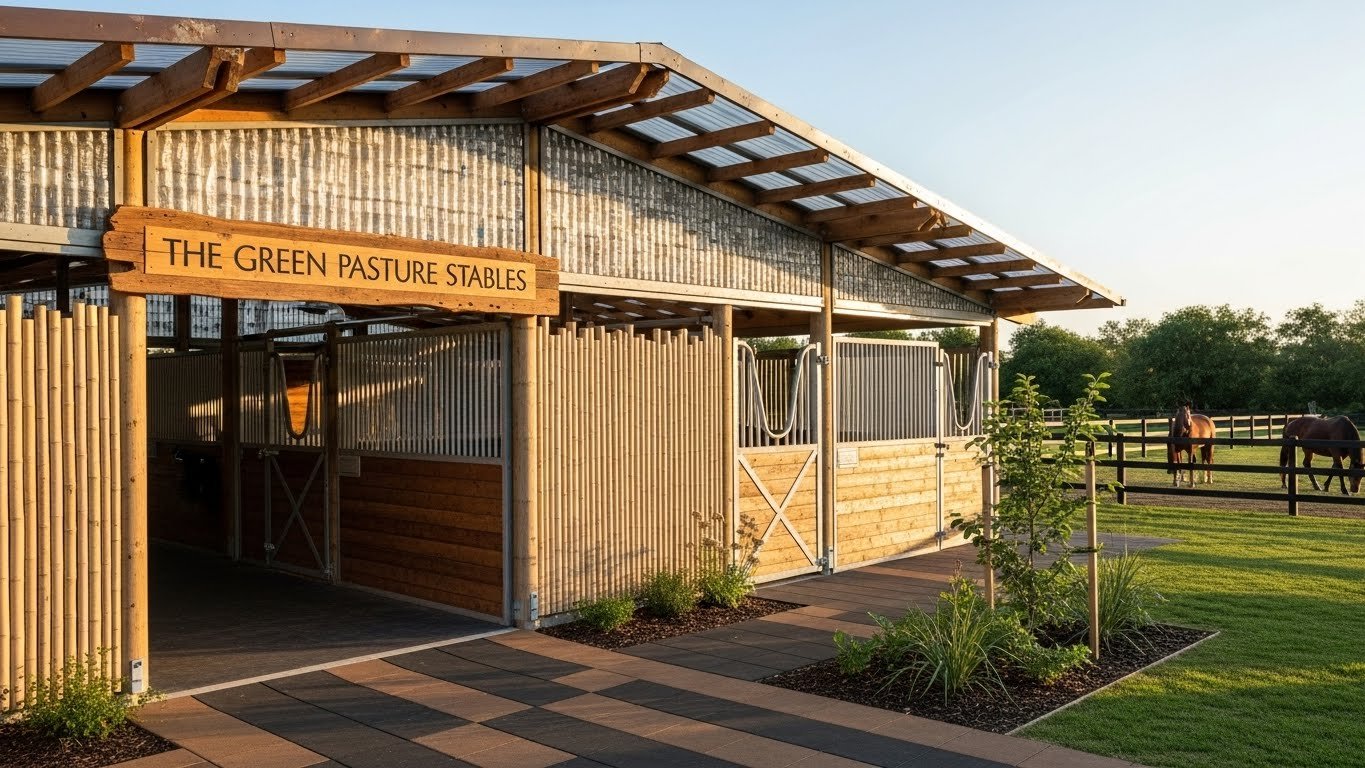 The Rise of "Green" Stables: Bamboo and Recycled Materials